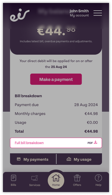 Support | Updating Bill Details